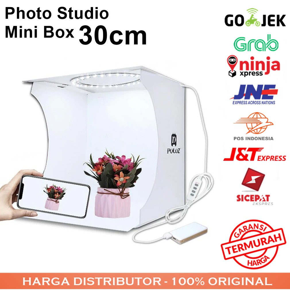 Photo Studio Mini Soft Box Ring Light 30x30cm With 6 Backdrop Photo Products | Shopee Malaysia