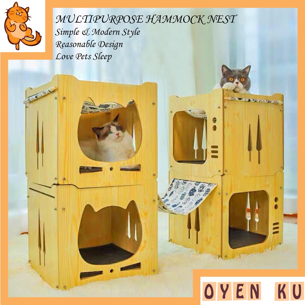 Cat House Cat Square Box Cat Wood Box Lego Cat House Wooden House Wood ...