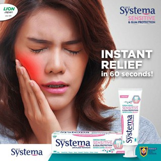 [LION JAPAN] Systema Sensitive & Whitening Toothpaste 100g - Fresh Mint ...