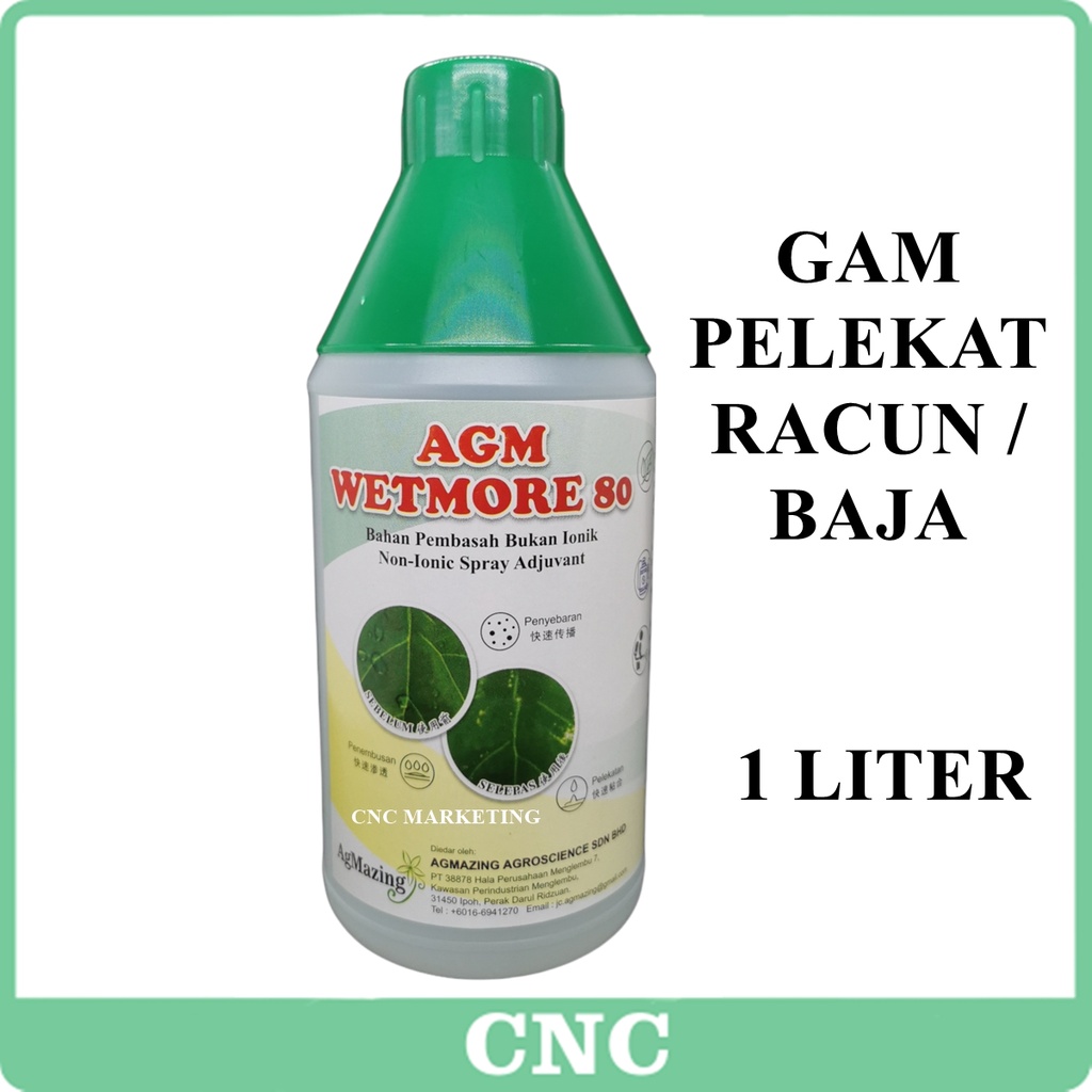 1L AGM Wetmore 80 Gam Pelekat Racun Pertanian Sticker Surfactant ...