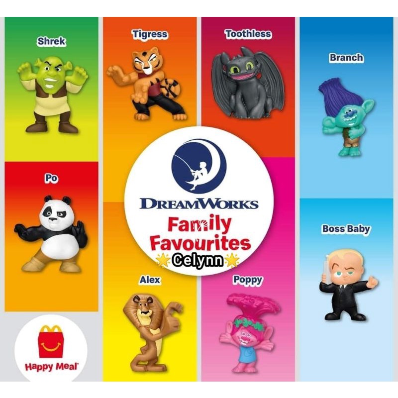 McDonald's Mcdonalds Mekdi McD Happy Meal Toy Dreamworks Po Shrek ...