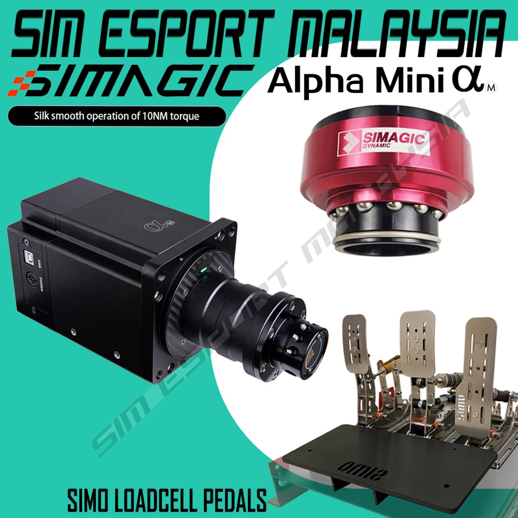 SIMAGIC Alpha Mini + QR + SIMO Loadcell Pedals (PC ONLY) | Shopee Malaysia