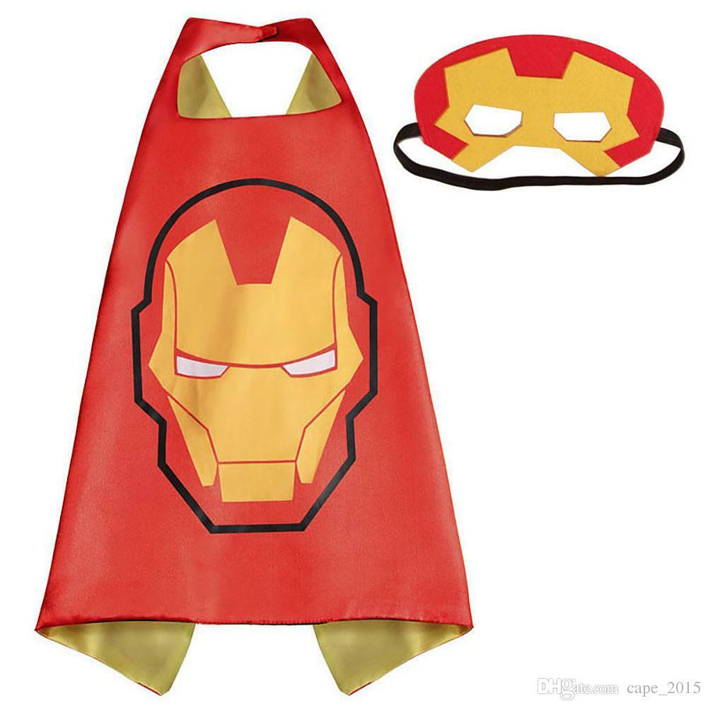 New child boy Halloween costume super hero cape & mask Iron man ...