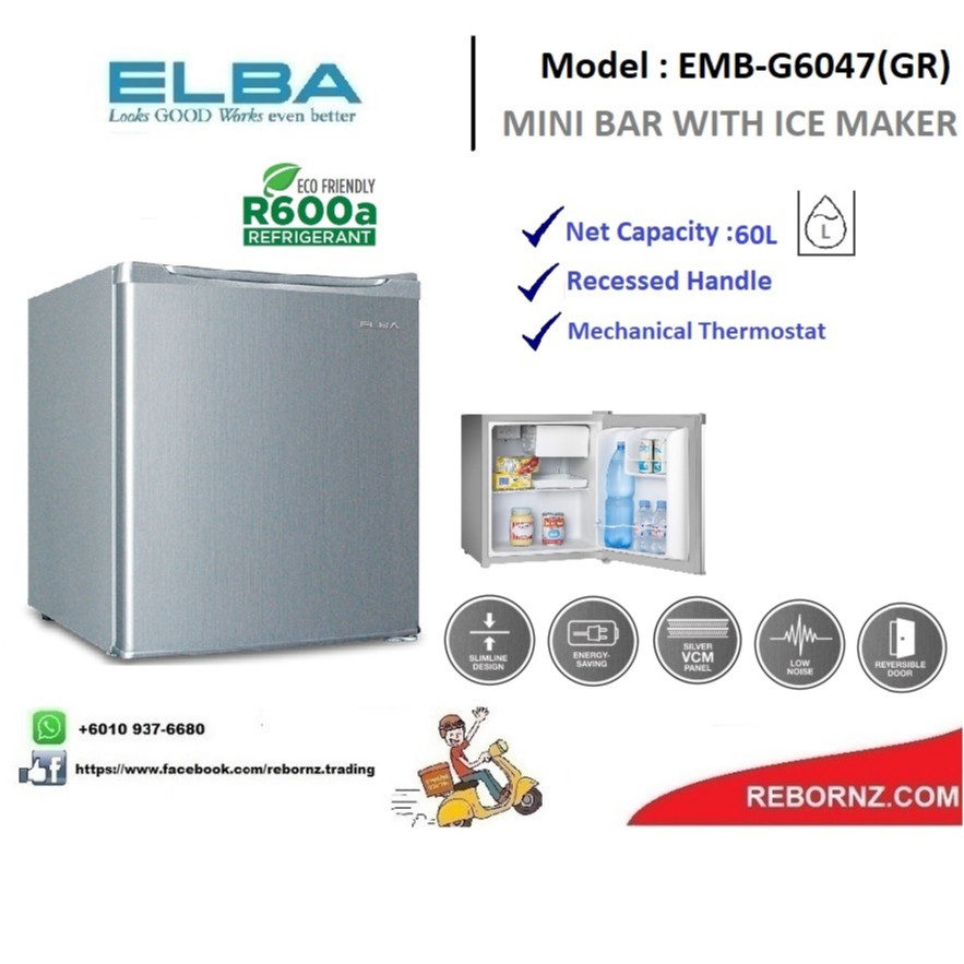 Elba Mini Bar EMB-G6047(GR) | Shopee Malaysia