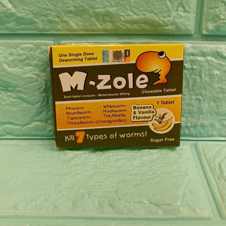 M-Zole Chewable Tablet 1's (Banana & Vanilla Flavour) | Shopee Malaysia