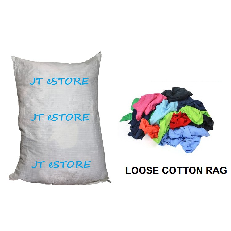 [JT eSTORE] 20kg Loose Cotton Rags / Kain Buruk / Loose Cut Cloth ...