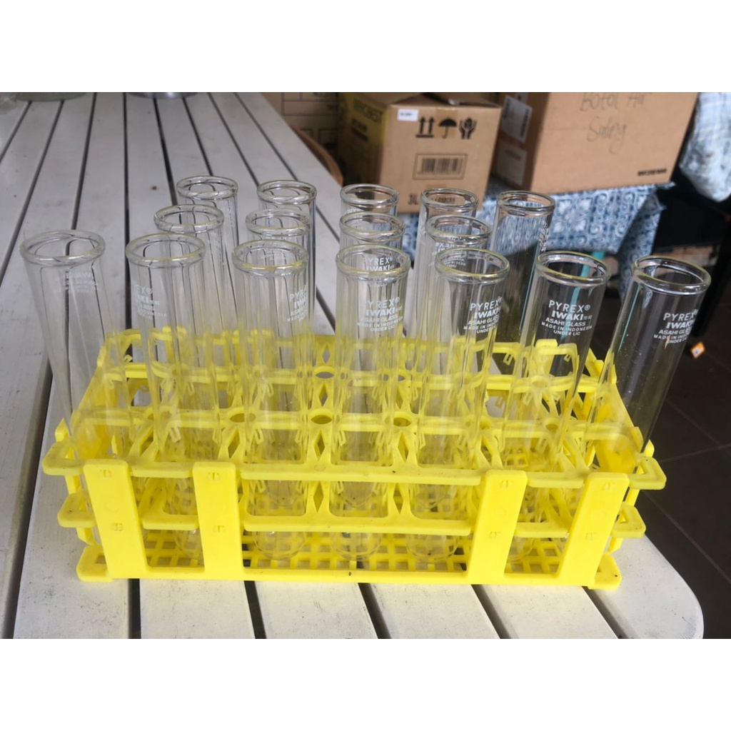 Glass test tube with rim 20 ml and 60 ml Iwaki Pyrex | Shopee Malaysia
