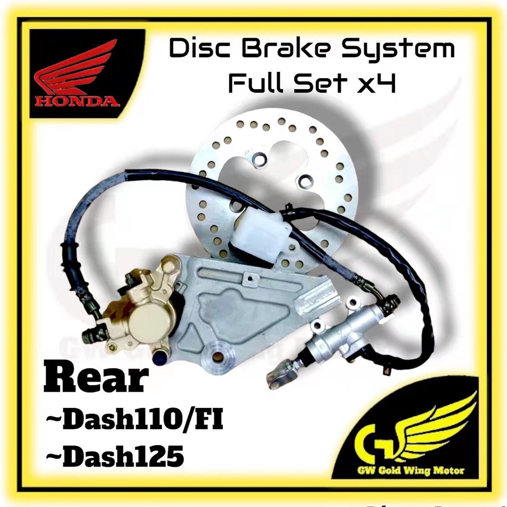 HONDA WAVE DASH110 FI REAR DISC BRAKE PLATE MASTER PUMP & CALIPER ASSY ...
