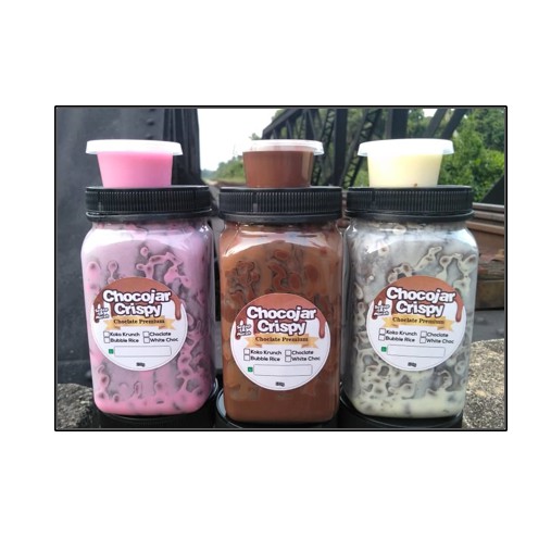 Chocojar Chocolate, White, Strawberry with Free Extra Chocolate 100% ...