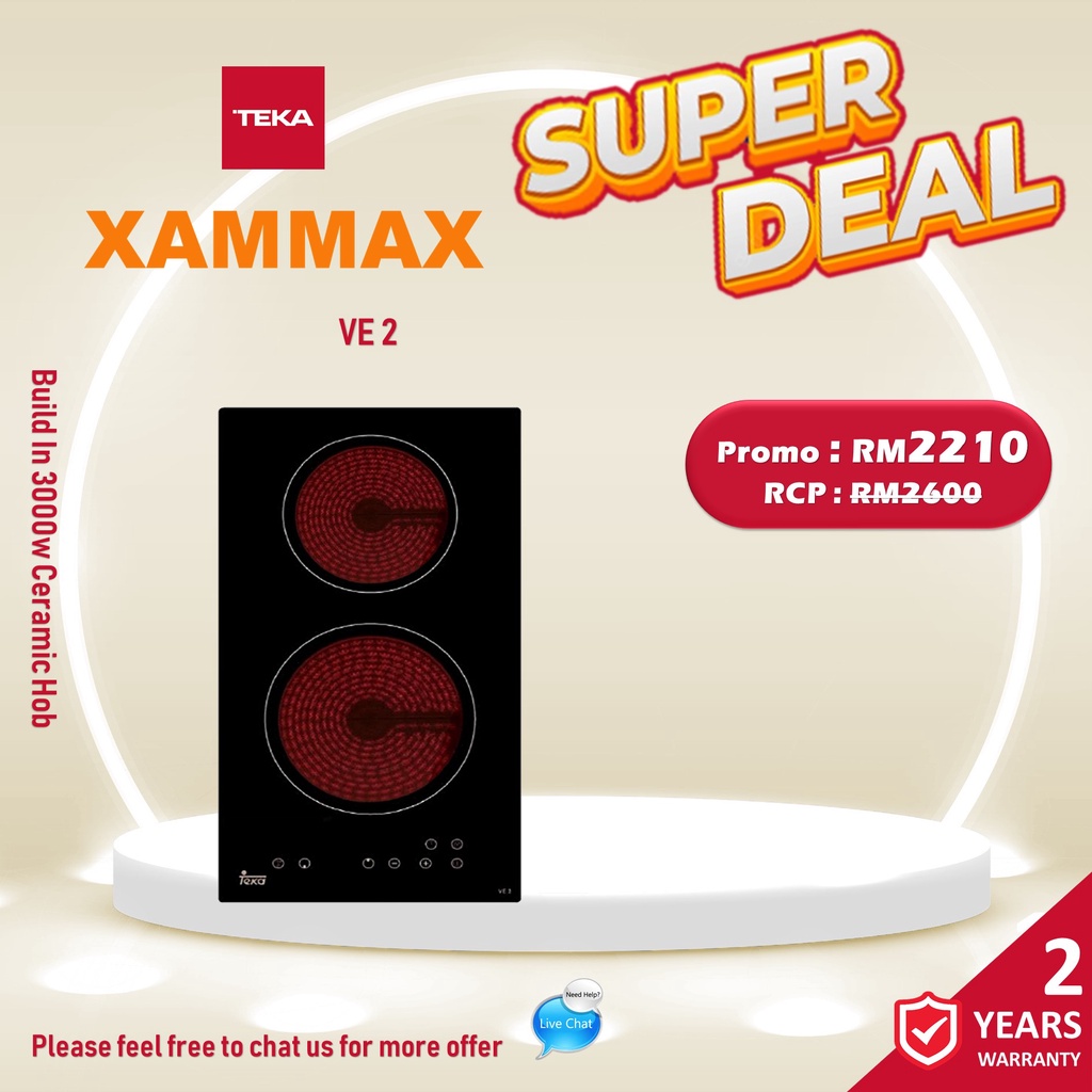 Teka - VE 2 - VE 2 Electric Ceramic Modular Hob Cooker Stove | Shopee ...