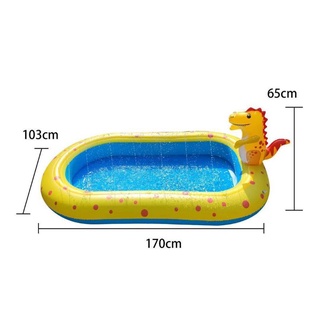 kolam air pancut kolam mandi budak dinasour Water splash pool mat kids ...