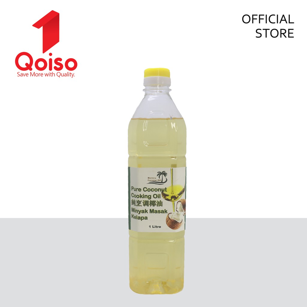 Minyak Masak Borneo Coconut Oil Pure Coconut Cooking Oil 1L | Shopee ...