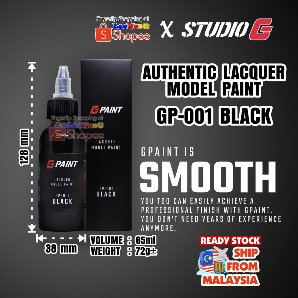 GPaint GUNDAM Paint GP-001 BLACK Lacquer Paint 65ML Miniature Warhammer ...