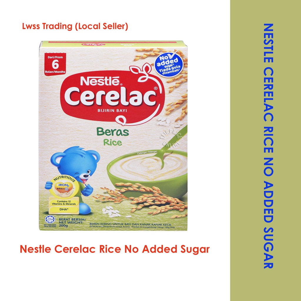 Nestle Cerelac Rice No Added Sugar 200g Exp~05/2023 | Shopee Malaysia