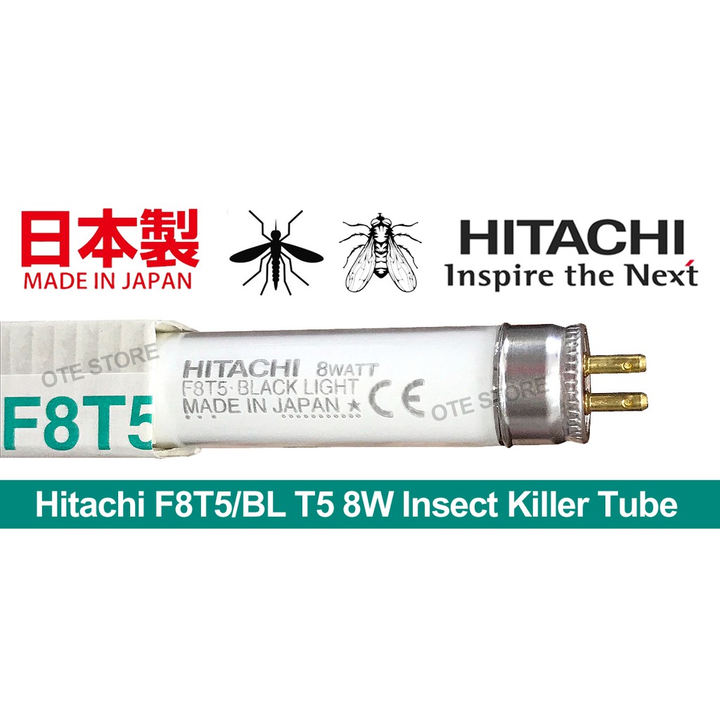 Hitachi F8T5/BL T5 8W Insect Killer UV Blacklight Tube (Made In Japan ...