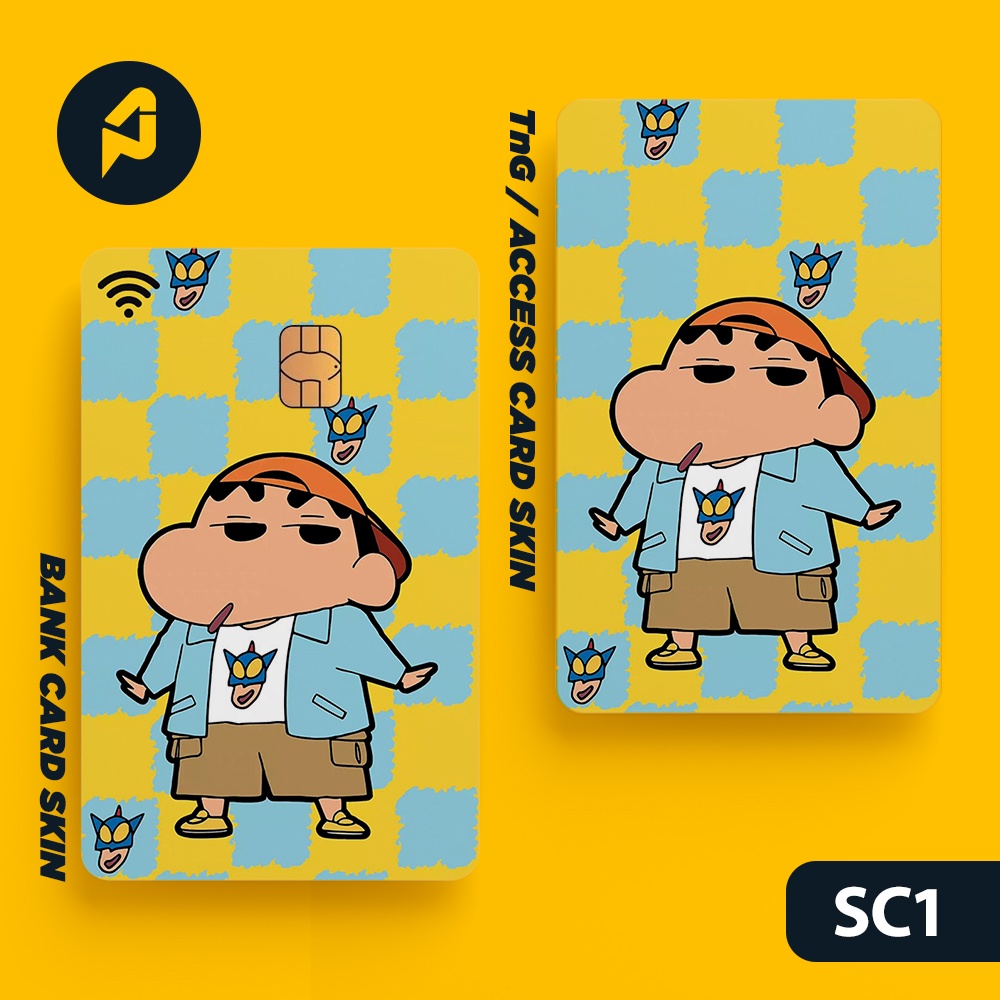 Crayon Shin Chan (Series 1)- ATM, Bank & Touch N Go and Access Sticker Cover Skin (Waterproof ...