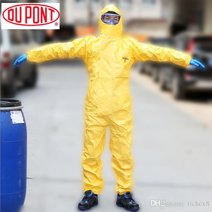 PPE DuPont Tychem C 2000 2000C Mercury Hazmat Coverall with Hood Size S ...