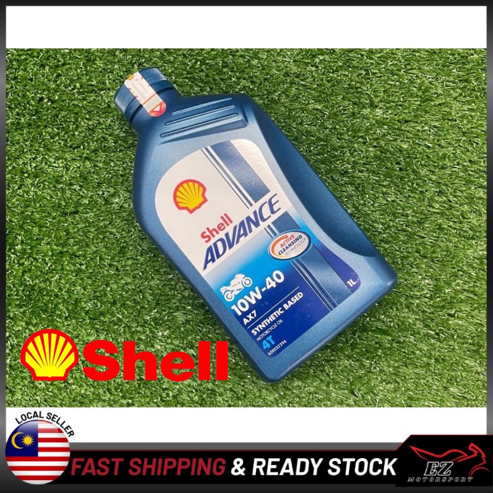 4T Shell Advance AX7 10w-40 API SM JASO MA2 Synthetic 100% Original ...