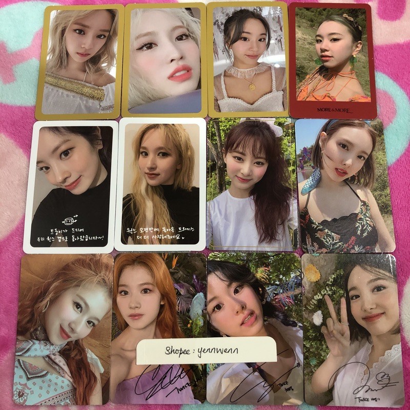 TWICE More & More Official Photocard Jeongyeon Momo Chaeyoung Dahyun Mina Tzuyu Nayeon Sana ...