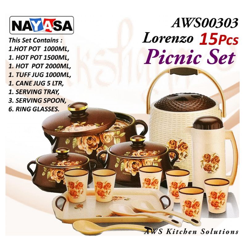 Nayasa Picnic Set (15pcs) | Shopee Malaysia