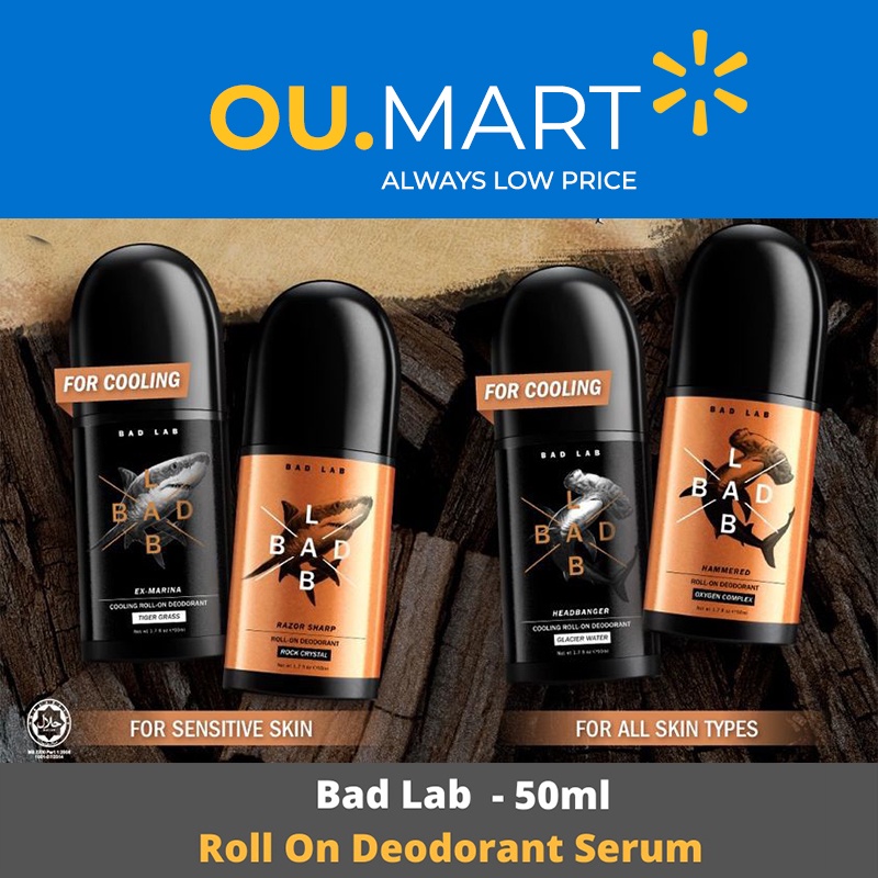 BADLAB Roll On Deodorant 50ml - Hammered / Razor Sharp / COOLING ...