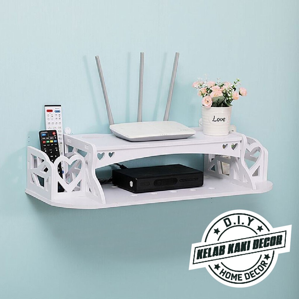 TV Rack LOVE Storage Shelf Holder Stand Rack Rak Dinding | Shopee Malaysia