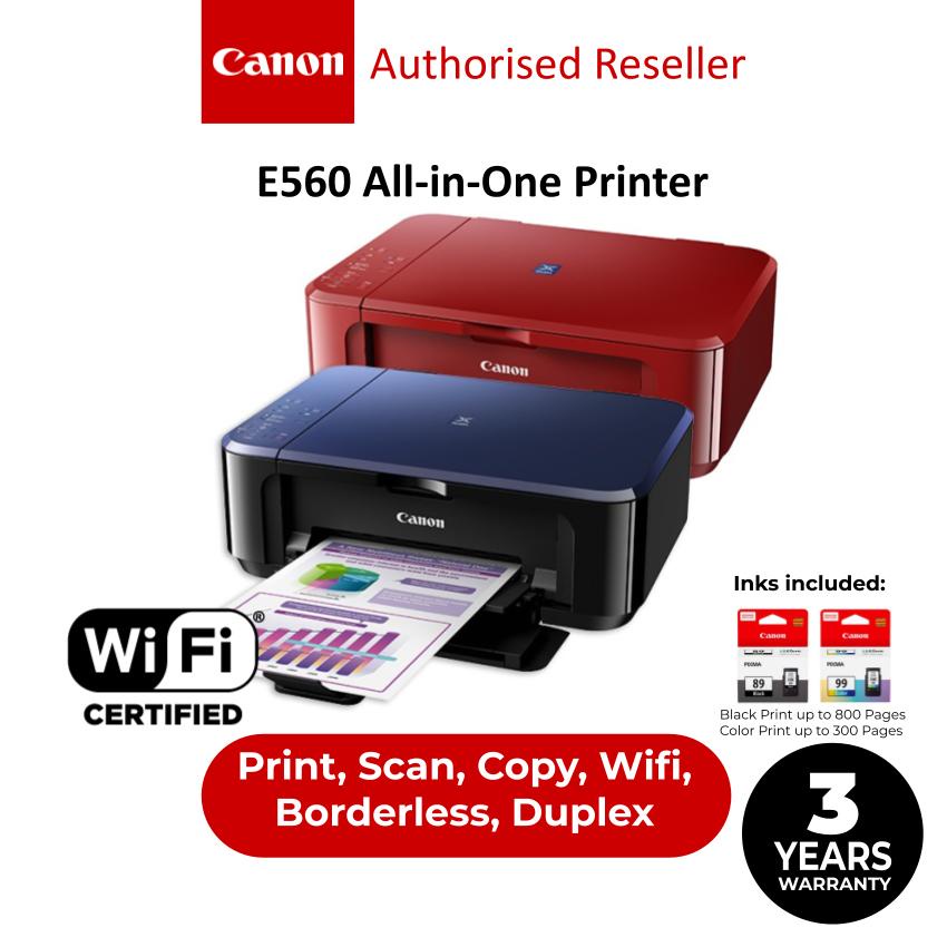 CANON Pixma E560 Advanced Auto Duplex All-In-One Wireless Printer Print/Scan/Copy/Wifi | Shopee ...