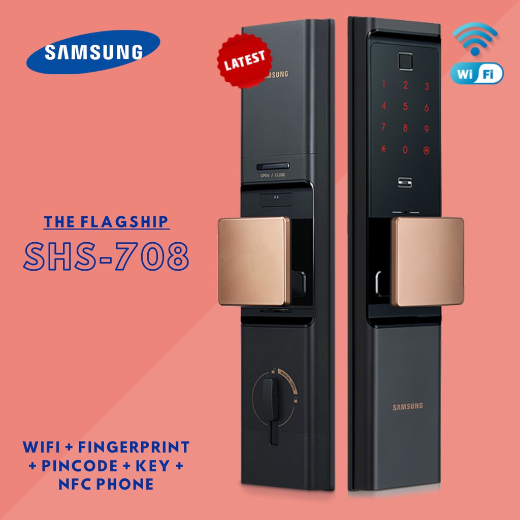 SAMSUNG DIGITAL DOOR LOCK DP708 ENHANCED VERSION - DOUBLE BOLT LOCKING ...