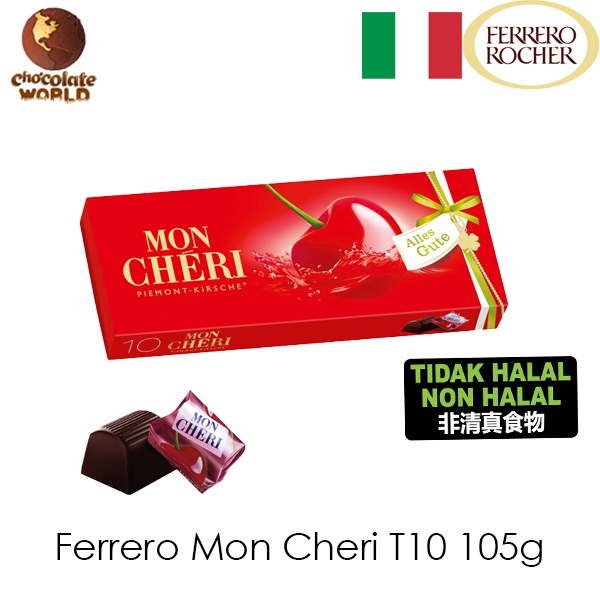 Ferrero Mon Cheri Cherry Liquer Chocolate T10 105g (Made in EU ...