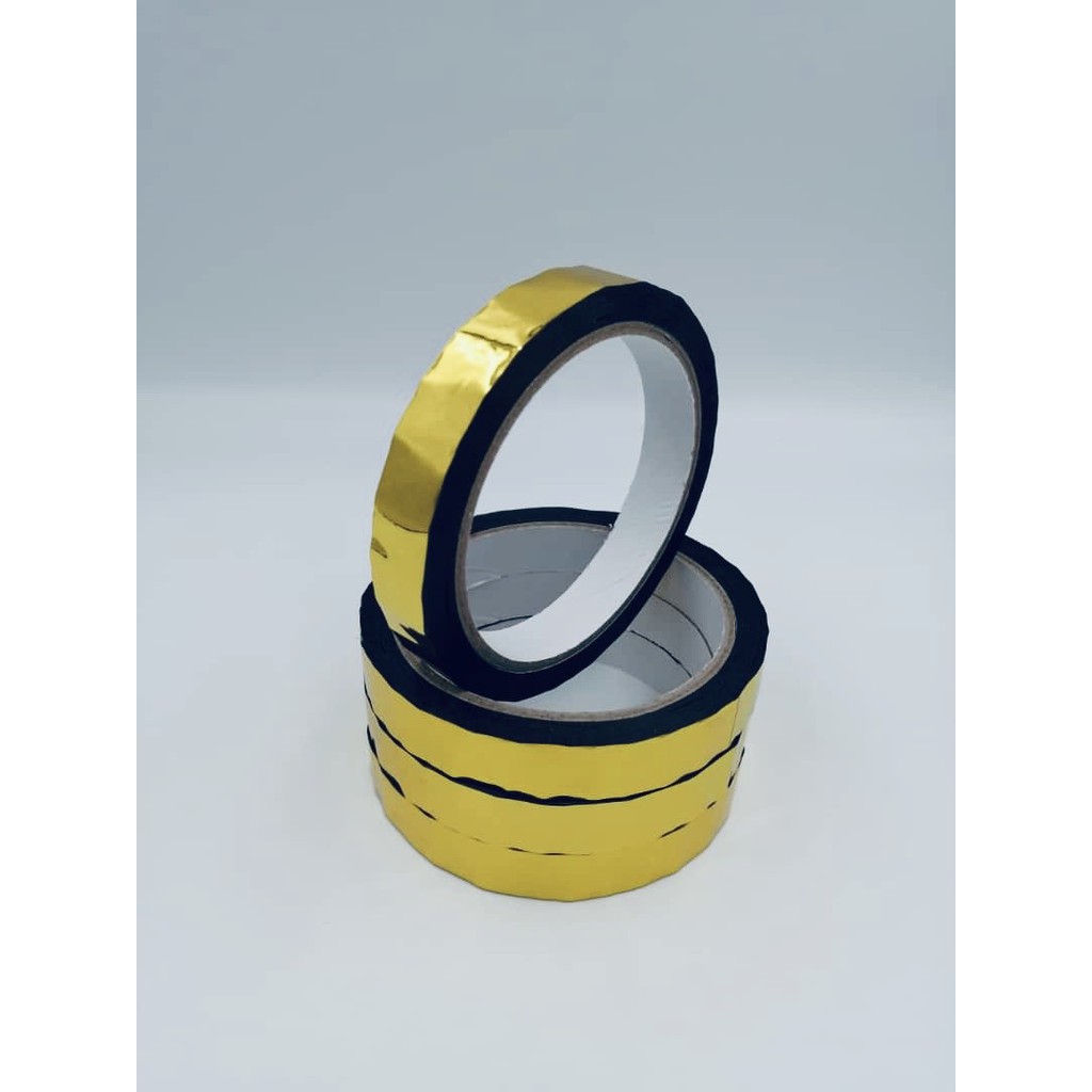 (1.2CM /1.5CM/1.8CM-50M) METALLIC GOLD TAPE / PITA EMAS / PITA BALANG ...