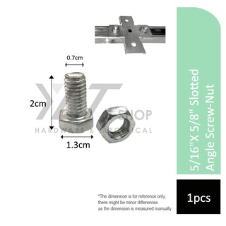 5/16"X 5/8" Slotted Angle Screw-Nut (Skru rak besi) | Shopee Malaysia