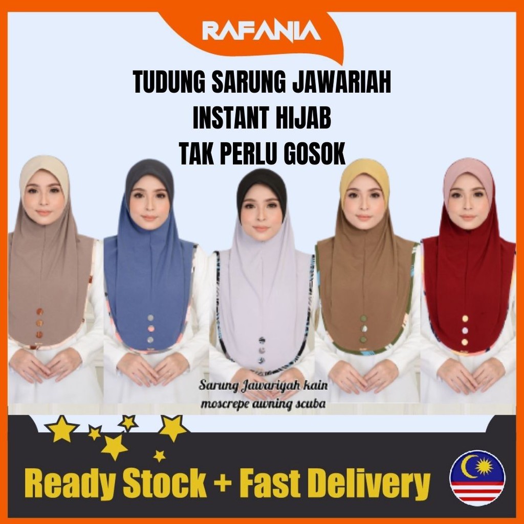Tudung sarung instant tudung souk instant hijab tudung mosscrepe size M ...