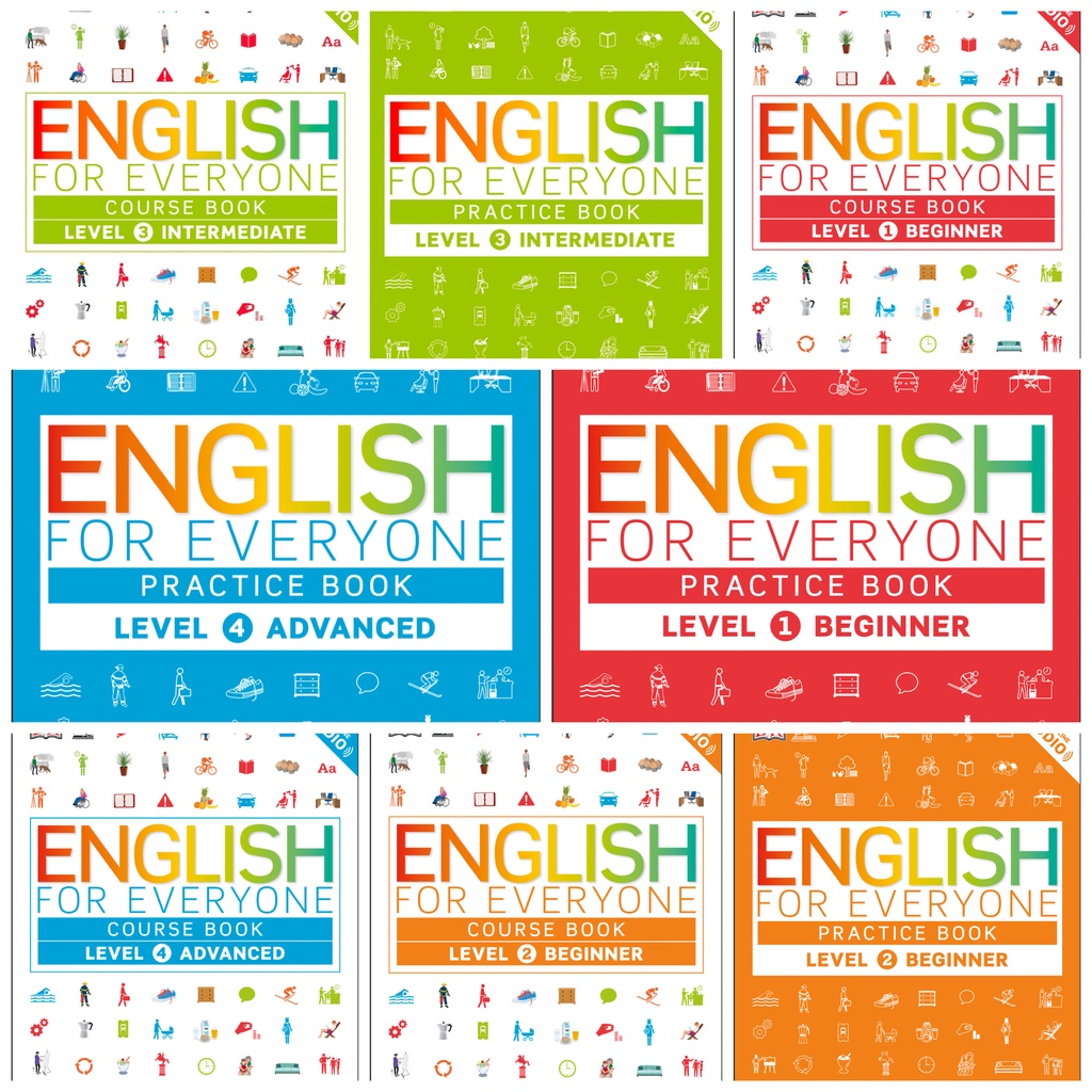 [RM0.06/page] English For Everyone Level1-4 | Course Book | Practice ...