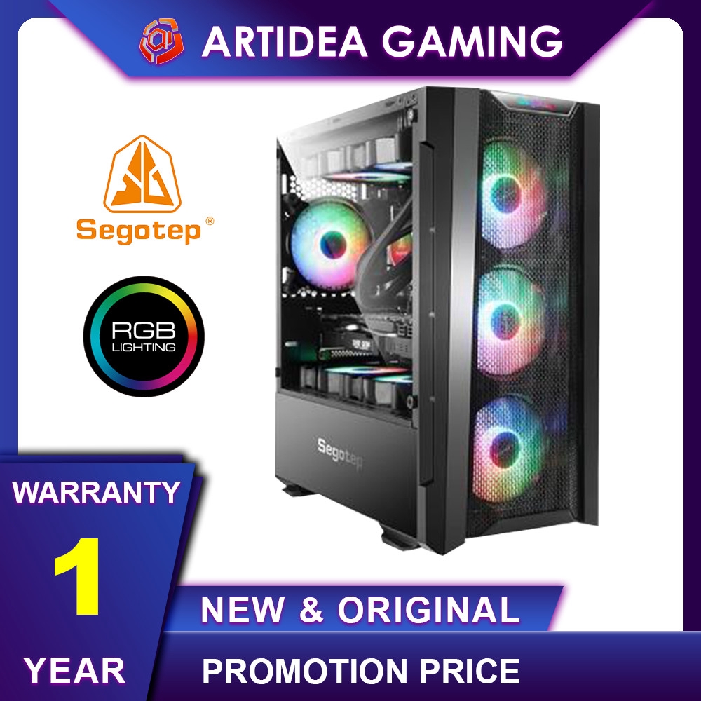 ^ SEGOTEP PRIME M TEMPERED GLASS GAMING CASE - MATX AND ITX SUPPORT ...