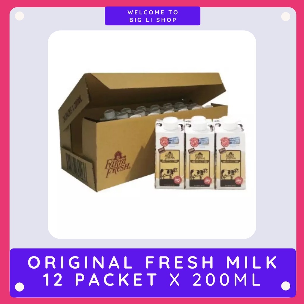 UHT FARM FRESH ORIGINAL MILK (12pkt x 200ml) | Shopee Malaysia