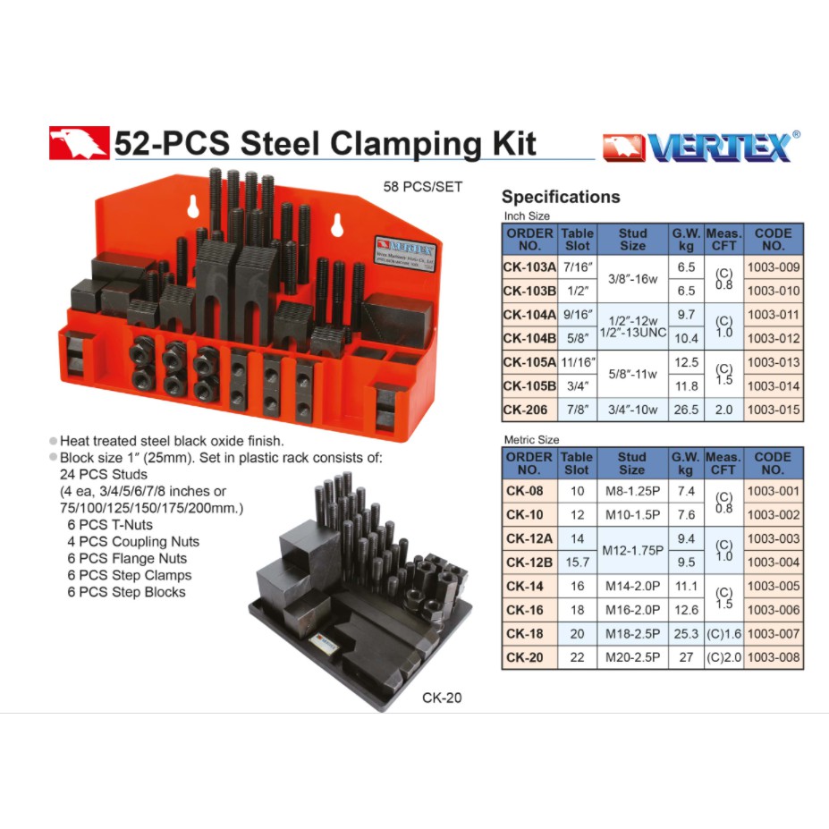 Taiwan Clamping Kits 12mm - CK12 (Original Taiwan Made) | Shopee Malaysia