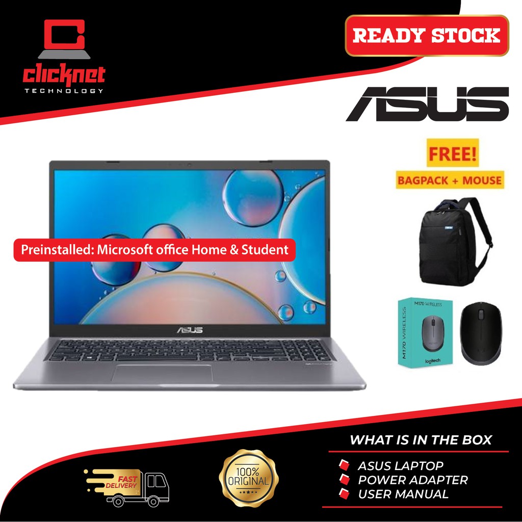 ASUS A516E-AEJ810TS (I3-1115G4, 4GB, 256GB SSD, 15.6" FHD, SILVER-W10 ...