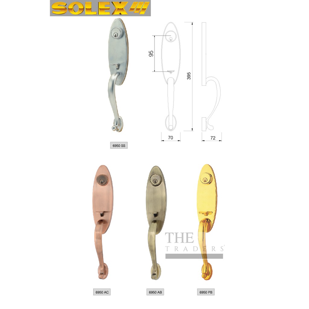 100% ORIGINAL SOLEX MAIN ENTRANCE HANDLE LOCK SET | Shopee Malaysia