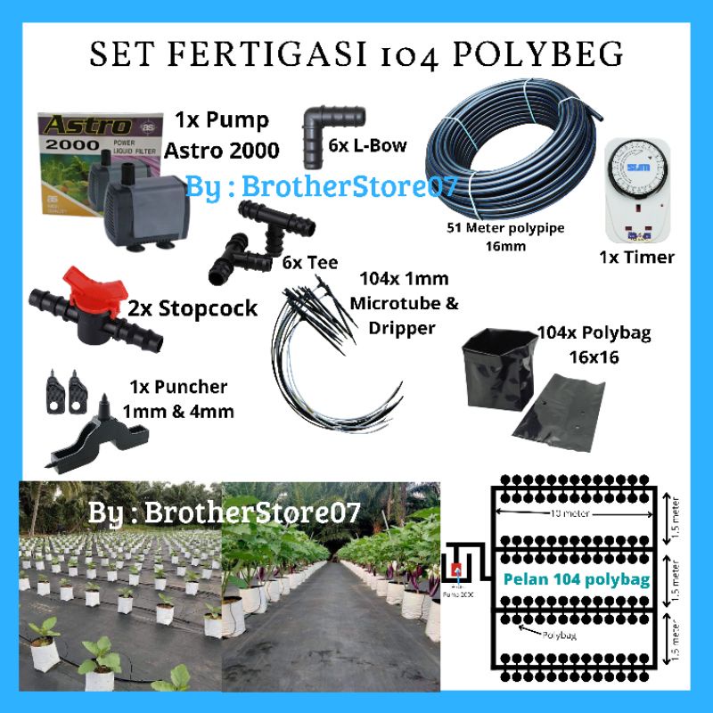 SET FERTIGASI JIMAT DAN MUDAH PASANG / SET TANAMAN FERTIGASI | Shopee ...
