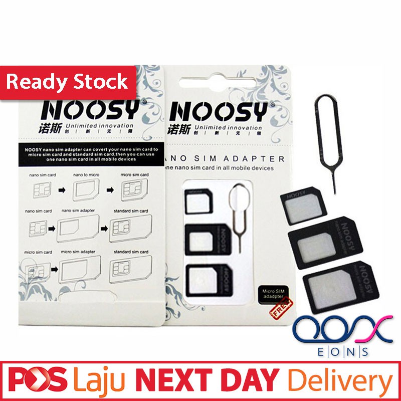 NOOSY 3 In 1 Nano Sim Card Adapter Converter Nano To Micro Sim Card ...