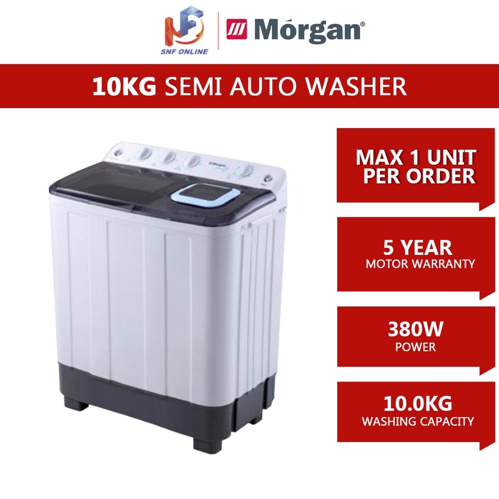Morgan Semi Auto Washing Machine (10 kg) MWM-1310SA MWM1310SA | Shopee ...