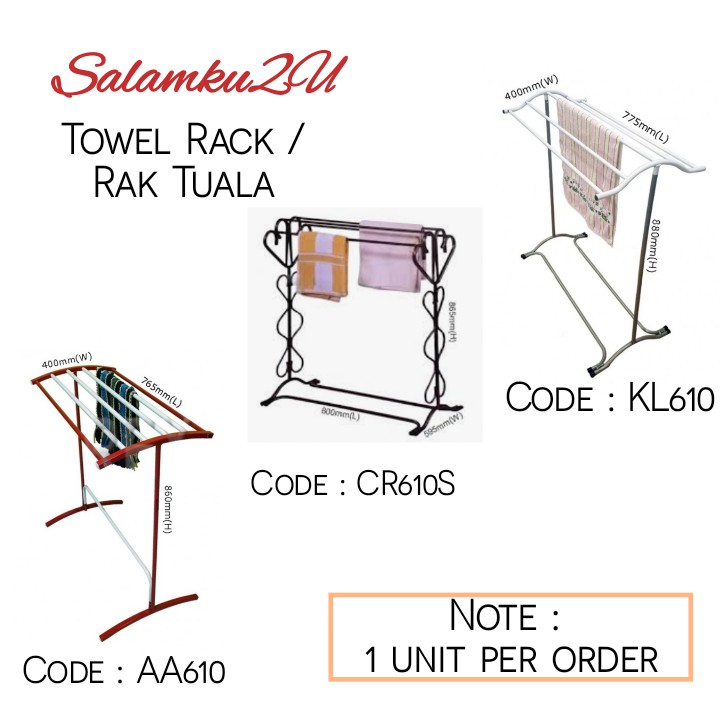TOWEL RACK HANGER / DRYING RACK / RAK PENYIDAI TUALA KAIN | Shopee Malaysia
