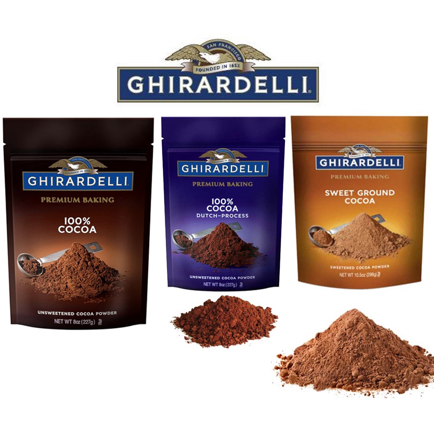 GHIRARDELLI Premium Baking Cocoa Powder (100% Cocoa / Sweet Ground ...