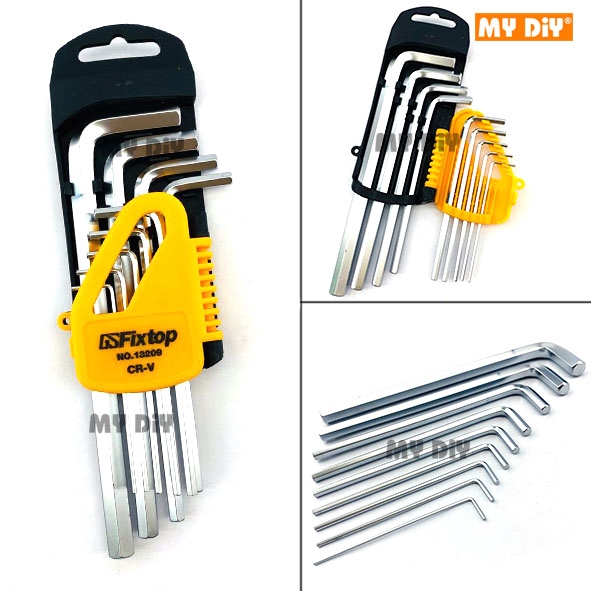 MYDIYHOMEDEPOT - FIXTOP Industrial 9pcs Hex Key (Standard Body ...