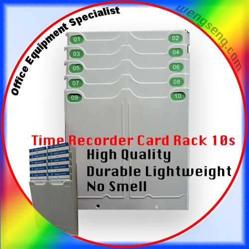(ready stock) Punch Card Rack 10 slot / Punch Card Holder / Time ...
