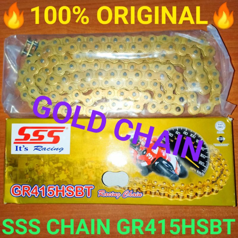 SSS RACING CHAIN 415 ( GOLD PENUH) | Shopee Malaysia