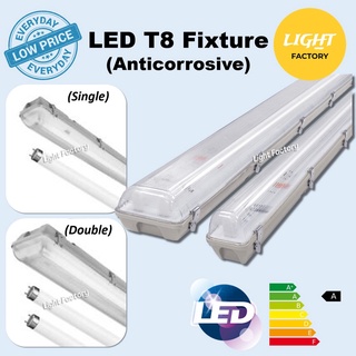 Anti Corrosive/Weatherproof LED T8 Single Circuit Casing For T8 LED ...