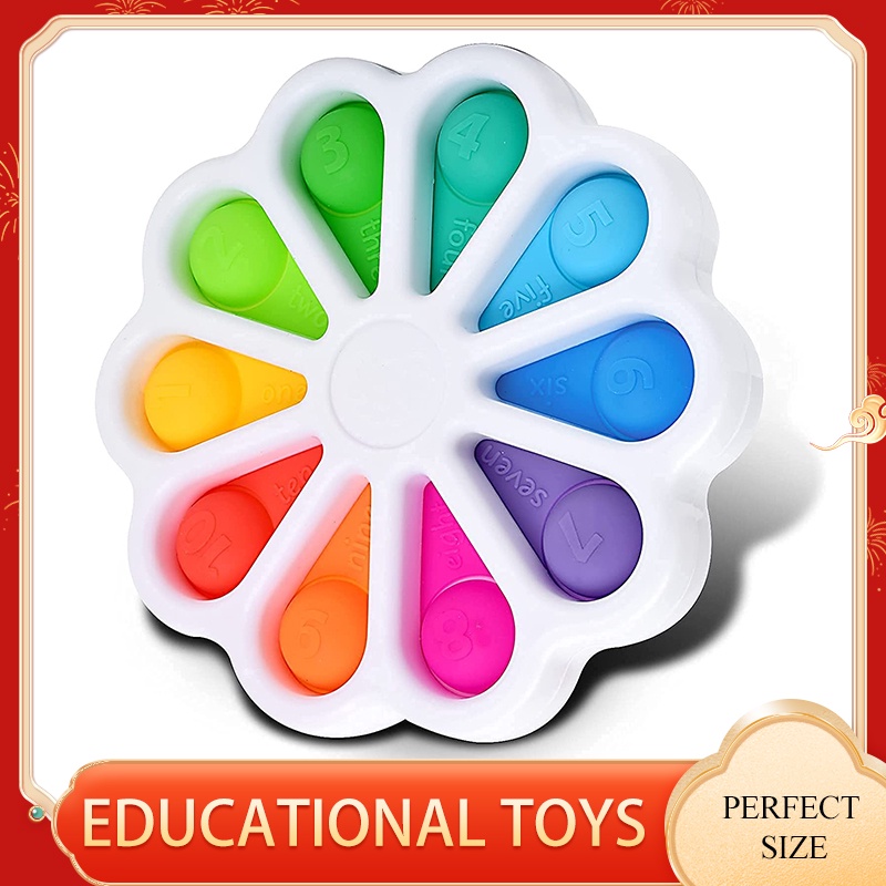 Baby Sensory Toy, Simple Dimple Fidget Toy for Toddlers, Flower Dimple ...