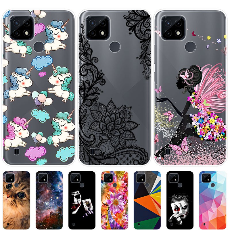 Realme C21 Case Silicone TPU Soft Back Cover Phone Case Realme C21 C 21 ...
