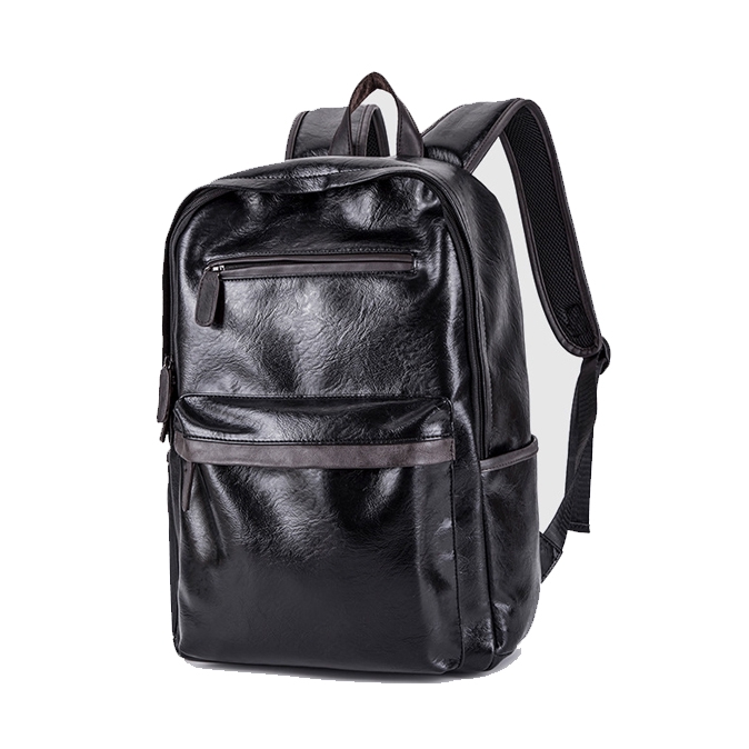 MV Bag Black Leather Backpack New Fashion Casual Travel Laptop Beg ...